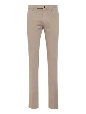 SLOWEAR Incotex Cotton Slim Fit Trousers - Beige