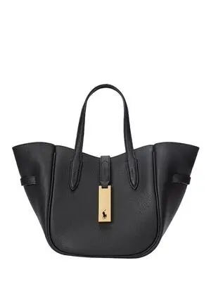 Polo Ralph Lauren Polo Id Leather Crossbody Tote Bag - Black