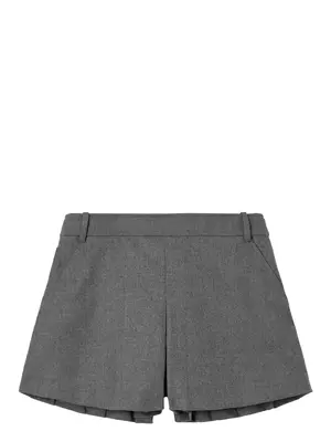 TOM FORD Pleated Wool-twill Shorts - Gray