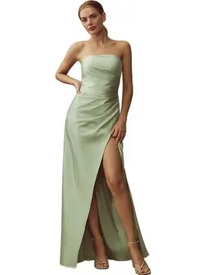 Bhldn Danielle Strapless Maxi Dress - Sage Green