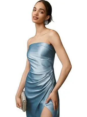 Bhldn Danielle Strapless Maxi Dress - Steel Blue