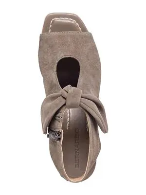 Bernardo Bernardo Lizzie Suede Knot Sandals Dkred