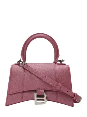 Balenciaga Xs Hourglass Top Handle Bag - Pink