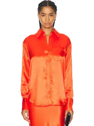 L'academie By Marianna Lenae Shirt - Red Orange
