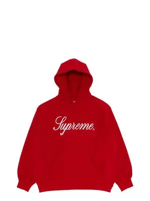 Supreme Raised Script Hooded Sweatshirt - Red