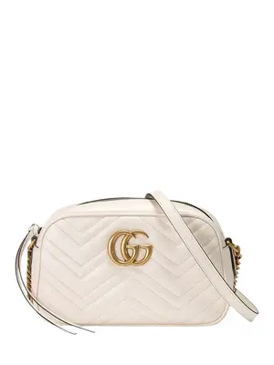 Gucci Gg Marmont Small Shoulder Bag - White