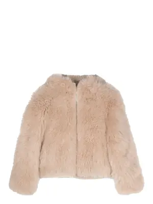 LISKA Fur-design Cashmere Hooded Jacket - Neutrals