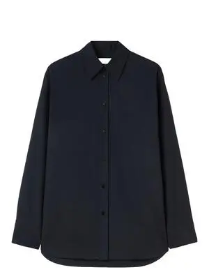 JIL SANDER Long-sleeve Wool Shirt - Blue
