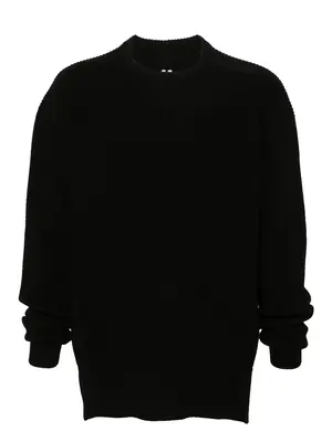 Rick Owens Fisherman-knit Virgin Wool Jumper - Black