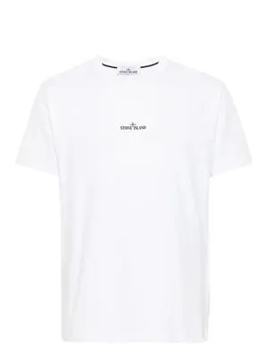 Stone Island Logo-print Cotton T-shirt - White