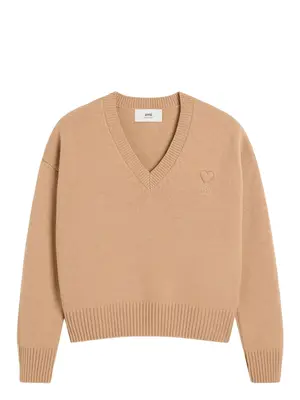 Ami De Coeur V-neck Jumper - Neutrals
