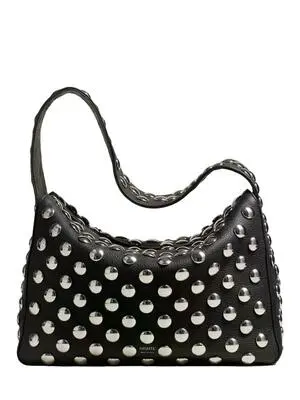 Khaite Elena Studded Shoulder Bag - Black