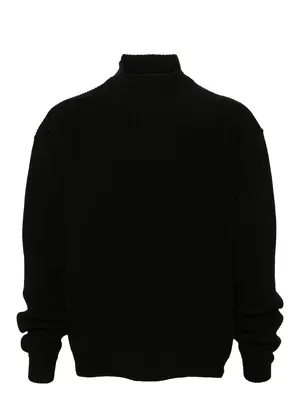Rick Owens Roll-neck Virgin-wool Jumper - Black