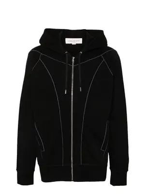 Alexander McQueen Contrast-stitching Hooded Jacket - Black