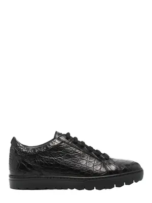 KITON Kiton Crocodile-Embossed Leather Sneakers