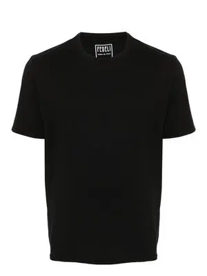 Fedeli Short-sleeve Cotton T-shirt - Black