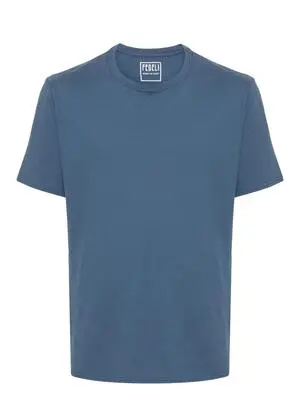 Fedeli Short-sleeve Cotton T-shirt - Blue