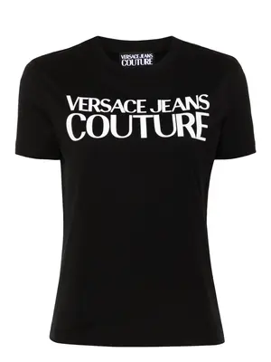 Versace Rubberised-logo T-shirt - Black