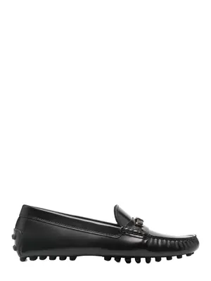 TOD'S Moc-stitching Leather Insole - Black