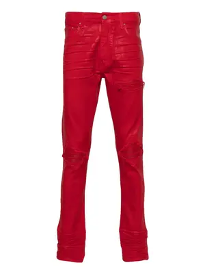 Amiri Wax Mx1 Skinny Jeans - Red