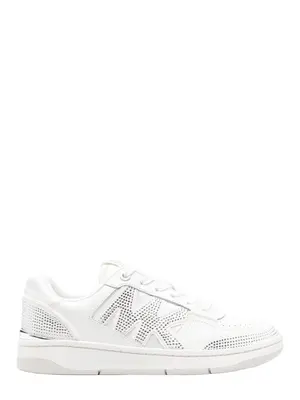 MICHAEL KORS Michael Michael Kors Rhinestone-Embellished Leather Sneakers