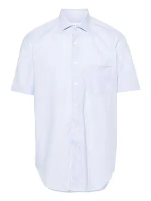 XACUS Striped Cotton Shirt - Blue