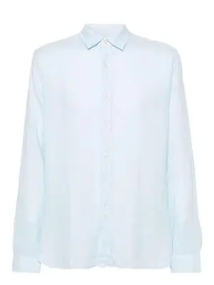 XACUS Long-sleeve Linen Shirt - Blue