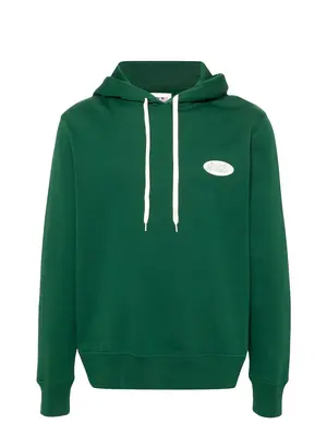 AUTRY Logo-print Cotton Hoodie - Green
