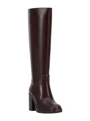 Vince Camuto Gibi Knee High Boots Rich Mahogany