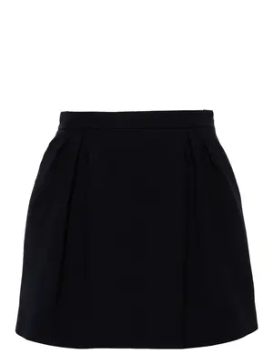 Alessandra Rich Virgin Wool Mini Skirt - Blue