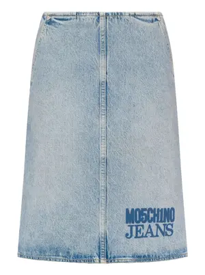 Moschino Cotton Pencil Skirt - Blue
