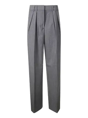 RÓHE Pleated Slim-fit Trousers - Grey