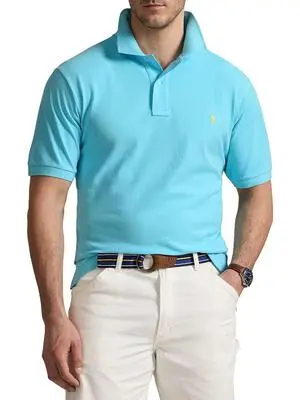 Polo Ralph Lauren Big & Tall Mesh Polo Shirt - Aqua Blue