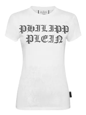 Philipp Plein Crystal-embellished T-shirt - White