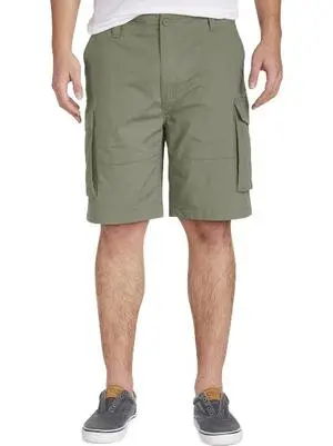 NAUTICA Big & Tall Stretch Ripstop Cotton Cargo Shorts Olive