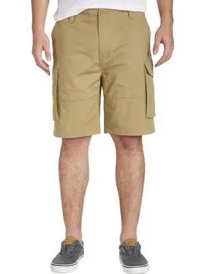 NAUTICA Big & Tall Stretch Ripstop Cotton Cargo Shorts Tuscan Tan