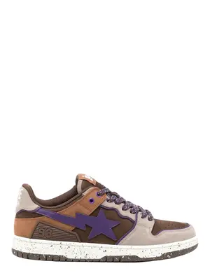 A BATHING APE® Sk8 Sta Panelled Sneakers - Brown