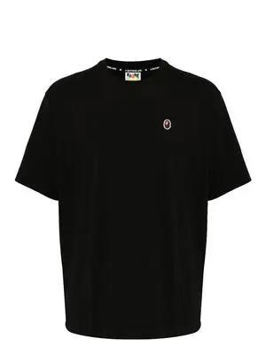 A BATHING APE Embroidered-logo Cotton T-shirt - Black
