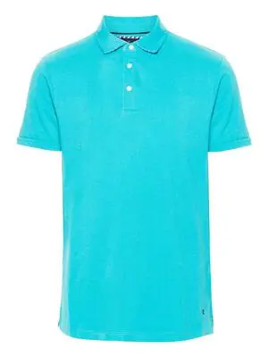 HACKETT Short-sleeve Cotton Polo Shirt - Blue