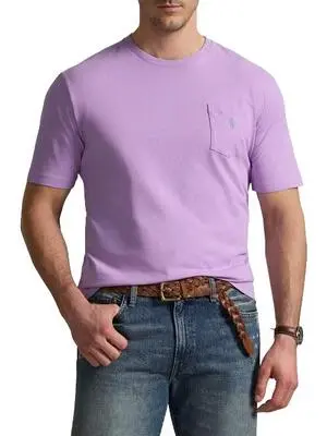 Polo Ralph Lauren Big & Tall Classic Fit Jersey Crewneck Pocket Tee - Light Lilac