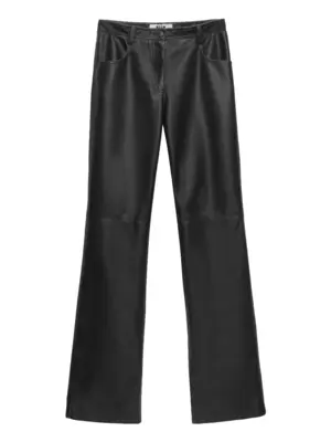 MSGM MSGM Straight-Leg Leather Trousers