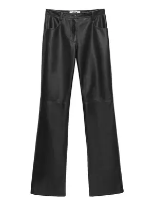 MSGM MSGM Straight-Leg Leather Trousers