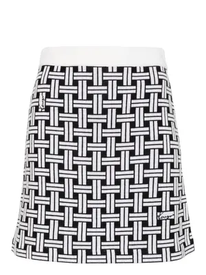 Kenzo Patterned Jacquard Mini Skirt - White