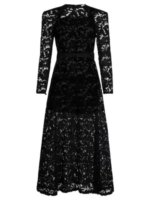 Patou Floral-lace Maxi Dress - Black