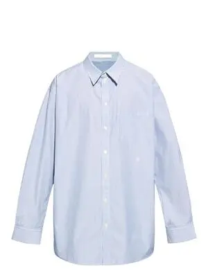 Helmut Lang Striped Cotton Shirt - Blue