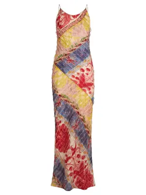 Etro Floral-print Silk-blend Maxi Dress - Red