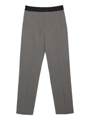 MSGM Straight-leg Virgin Wool-blend Trousers - Grey