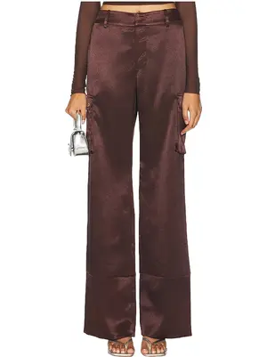 SEROYA Galia Satin Cargo Pant