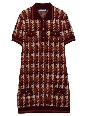 Prada Wool Knit Mini Dress - Red