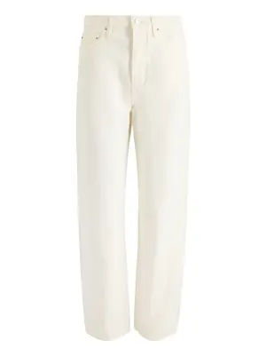 TOTEME Twisted Seam Straight-leg Jeans - Off White
